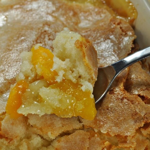 Mom's Magic Peach Cobbler Recipe - The Food Hussy