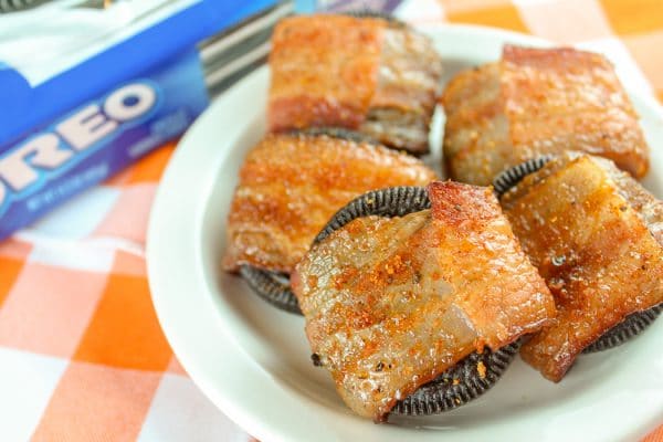 Smoked Bacon Wrapped Oreos - The Food Hussy