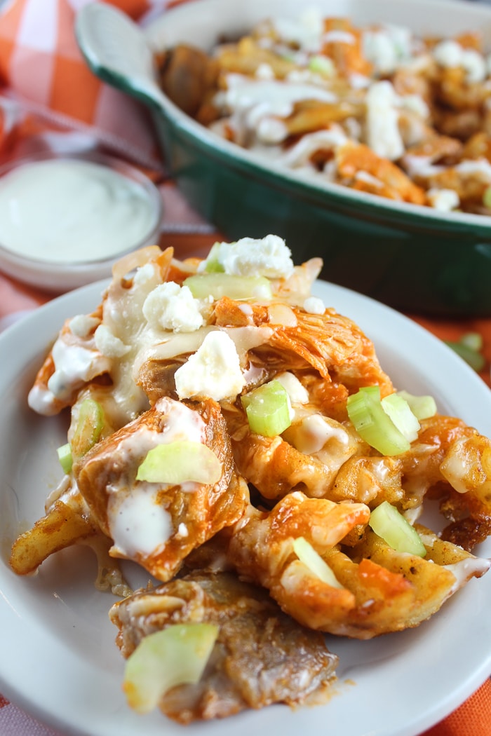 Buffalo Chicken Cheese Fries - The Food Hussy
