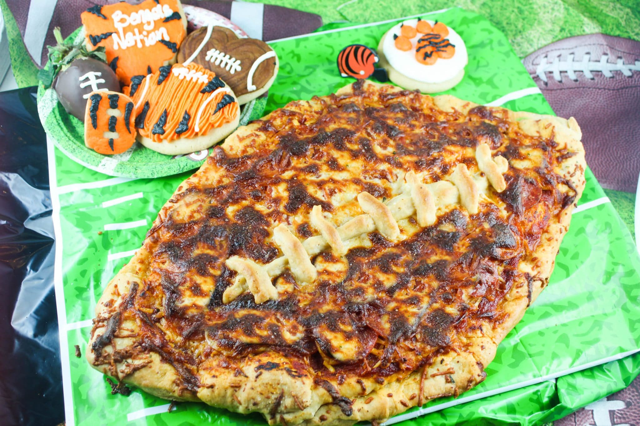 Step By Step Instructions On Making A Football Shaped Pizza - The Food ...