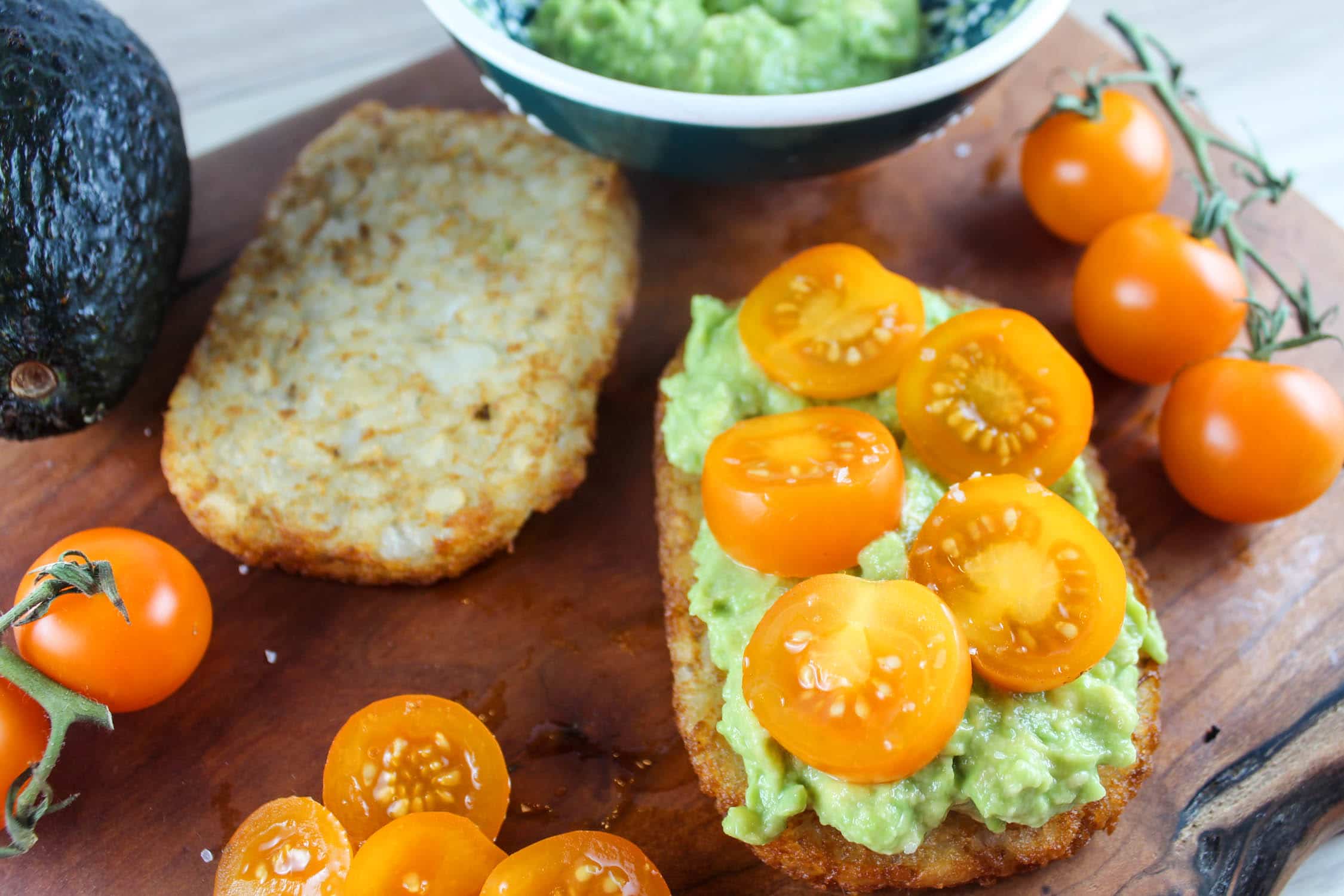 Avocado Hashbrown Toast - The Food Hussy