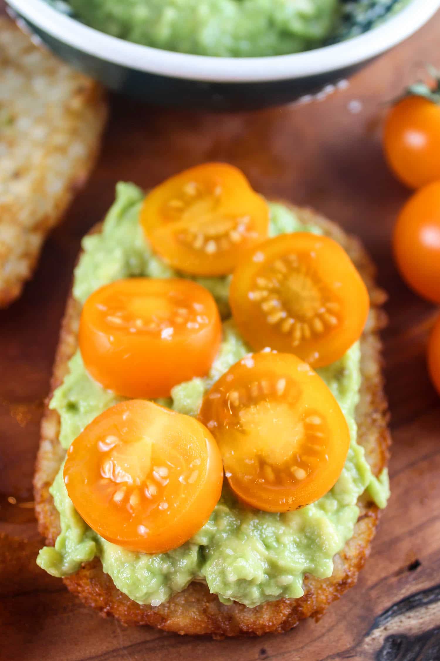 Avocado Hashbrown Toast - The Food Hussy