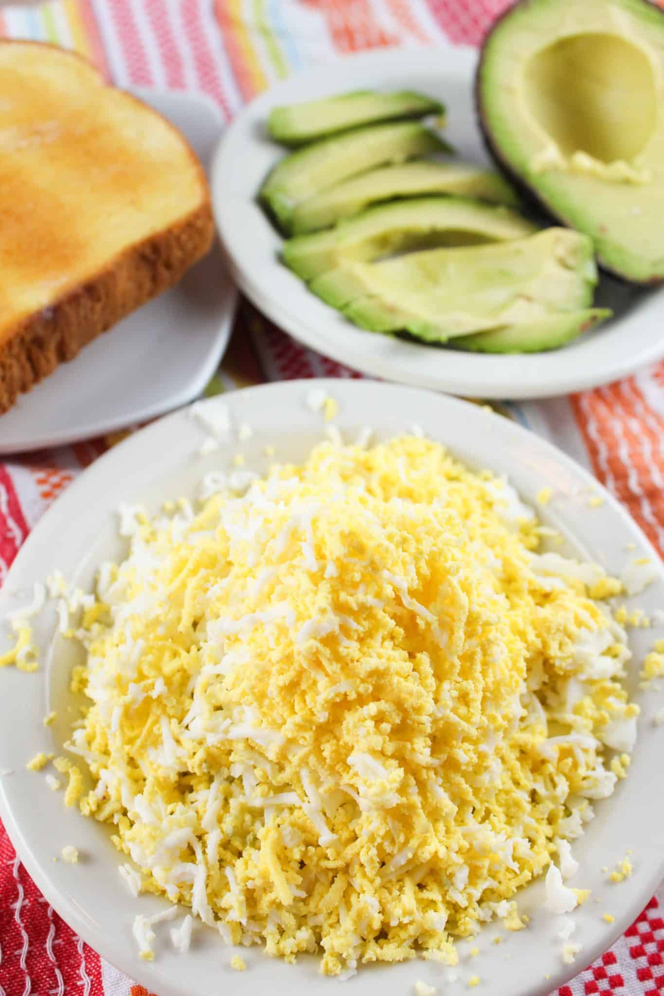 Grated Egg Avocado Toast - The Food Hussy