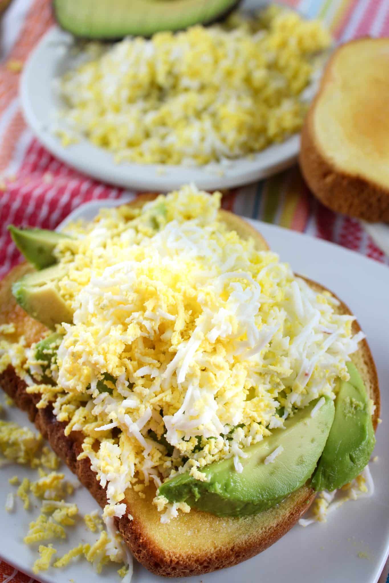 Grated Egg Avocado Toast - The Food Hussy
