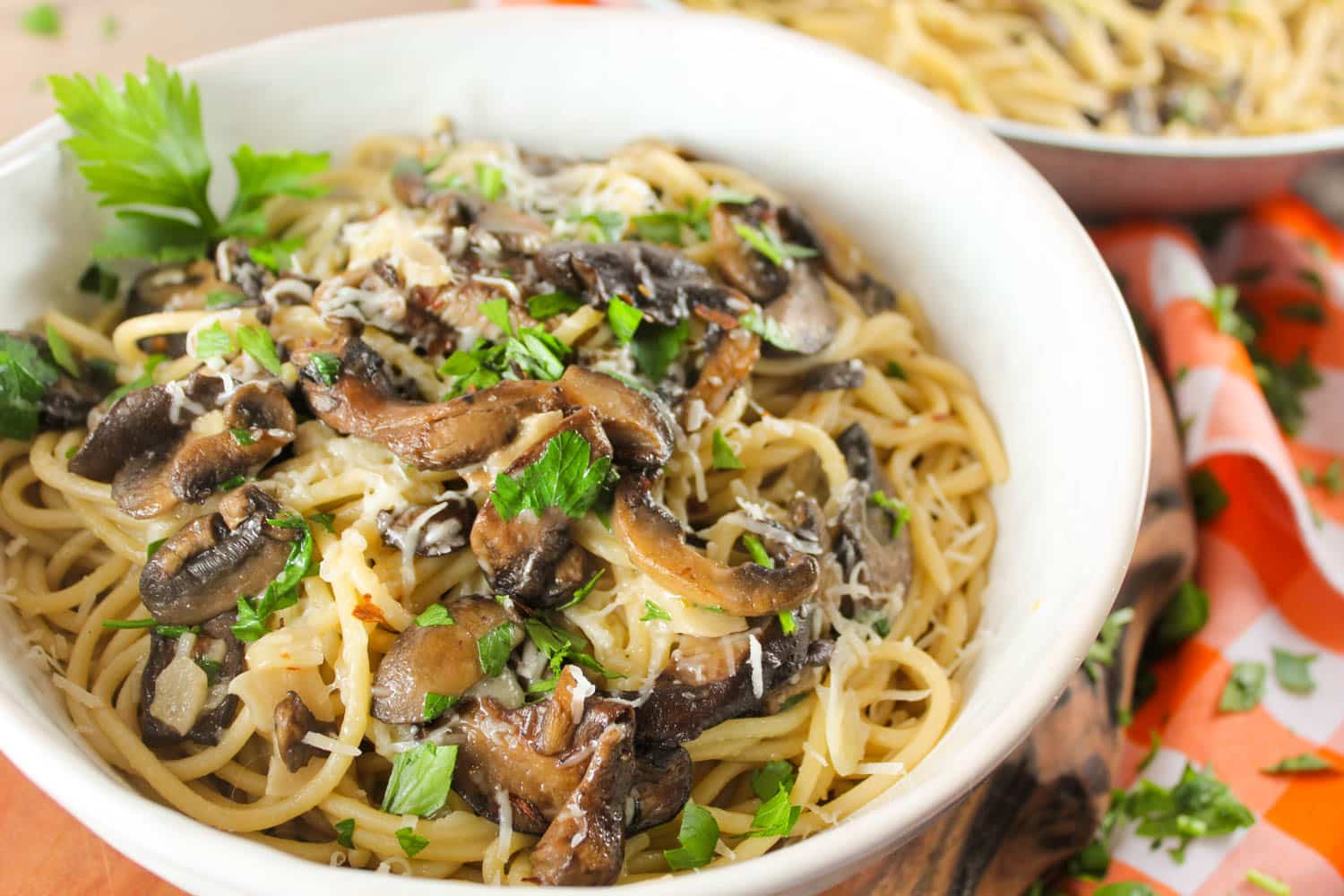 Mushroom Aglio Olio The Food Hussy