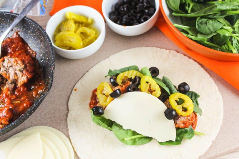 Easy Italian Meatball Wrap - The Food Hussy