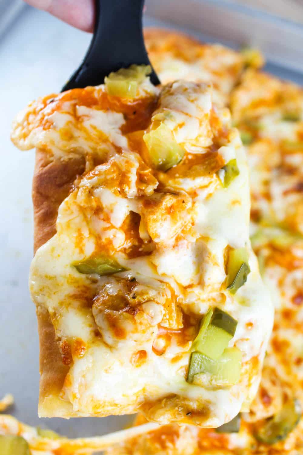 Buffalo Chicken Flatbread - The Food Hussy