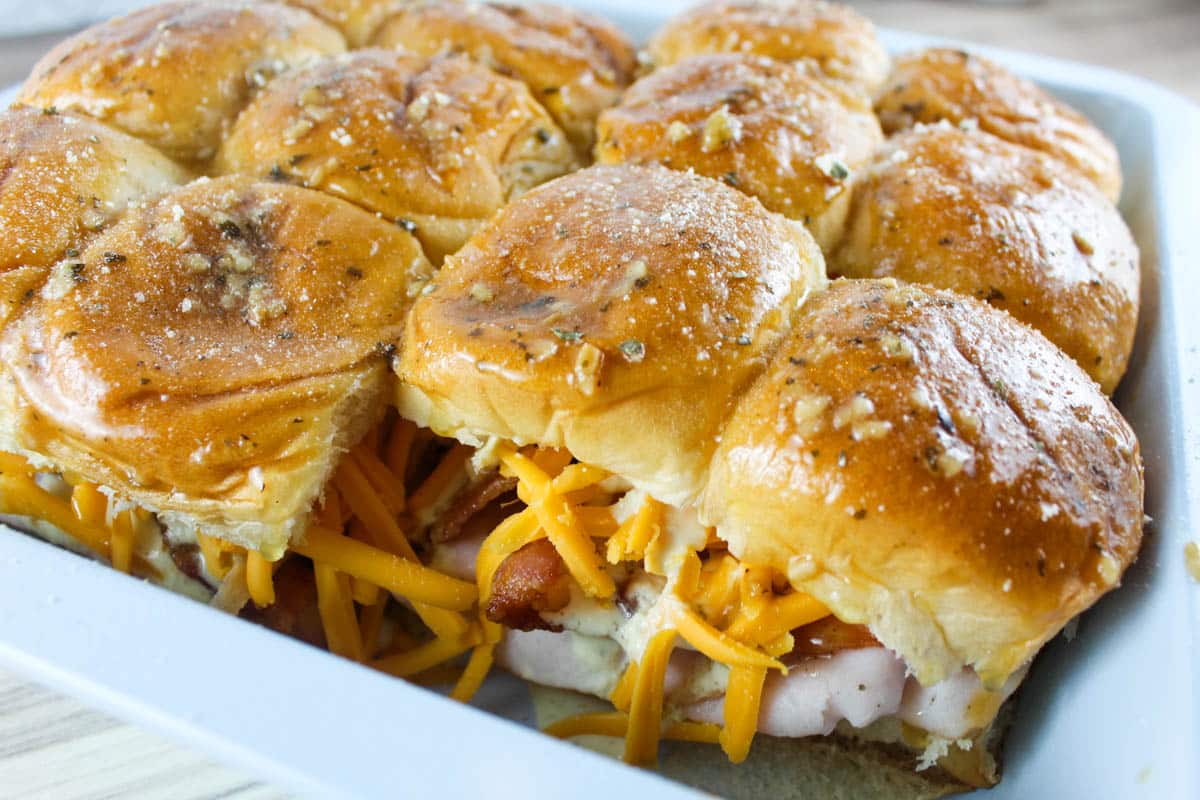 Turkey Bacon Ranch Sliders - The Food Hussy