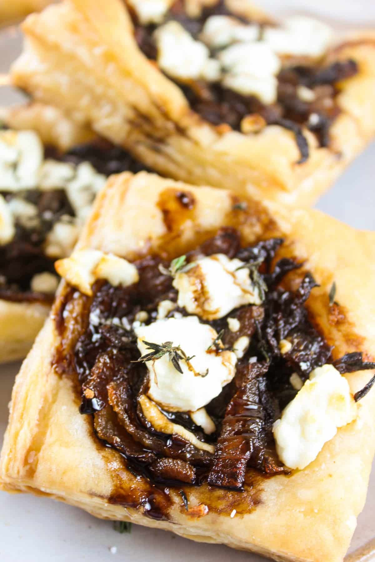Caramelized Onion & Goat Cheese Tartlets - The Food Hussy