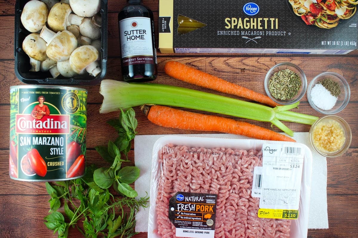 Ground Pork Spaghetti - The Food Hussy