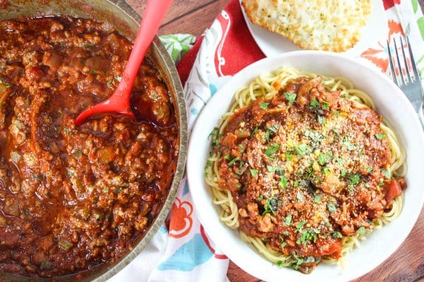 Ground Pork Spaghetti - The Food Hussy
