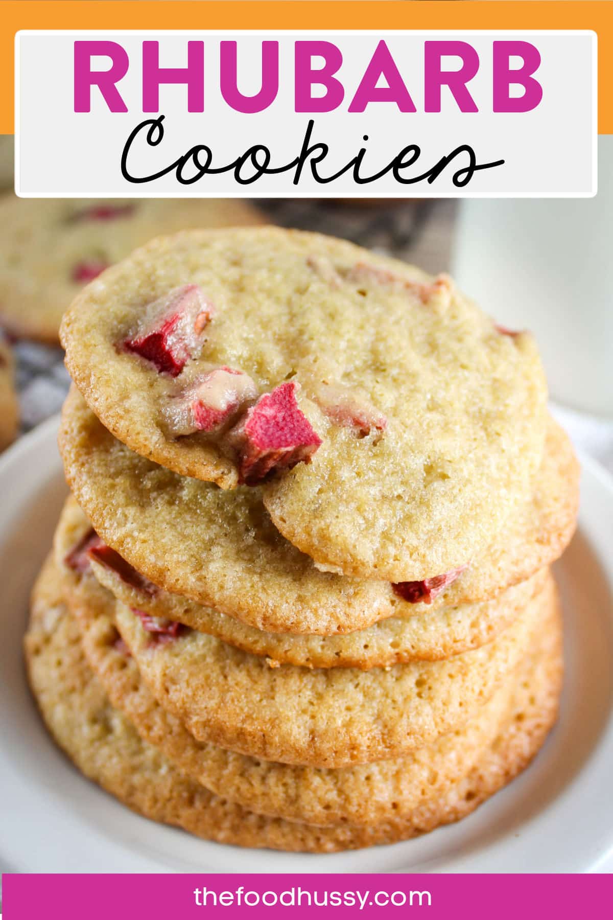 Rhubarb Cookies - The Food Hussy