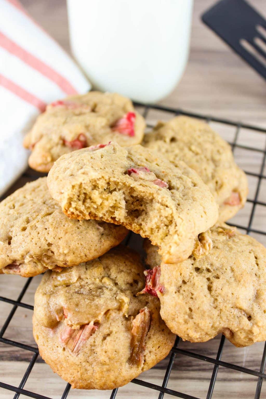 Rhubarb Cookies - The Food Hussy