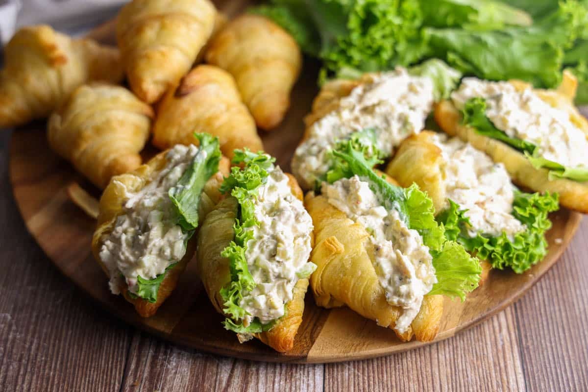 Mini Croissant Sandwiches - The Food Hussy